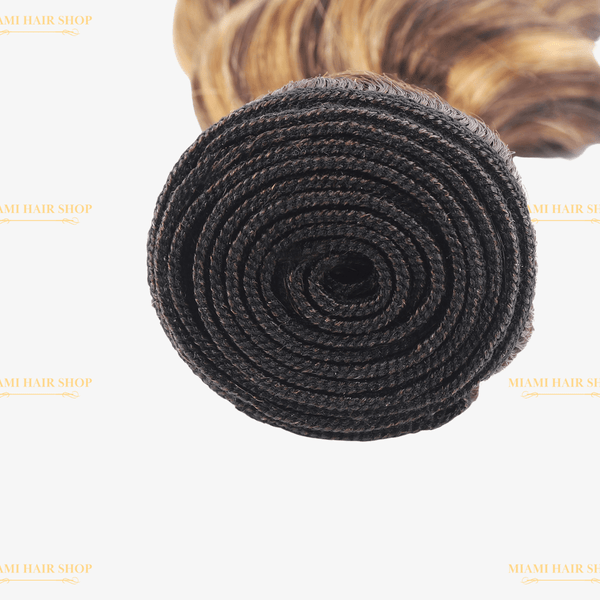 3 virgin hair weaving packets human hair loose deep mechy blonde ...