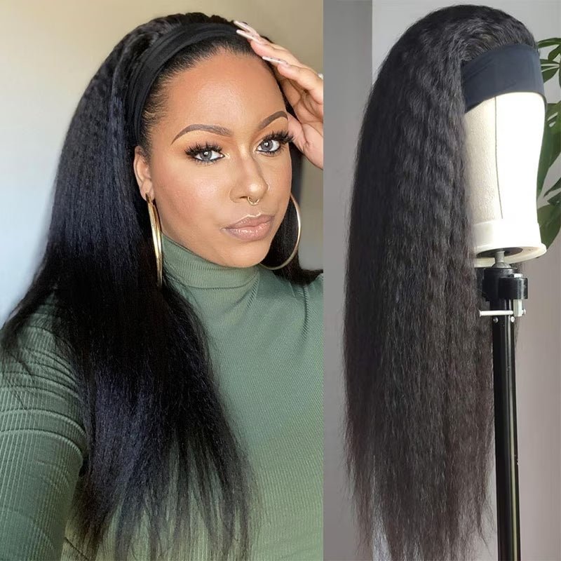 Perruque bandeau cheveux naturels | Yaki Straight – Miami Hair Shop