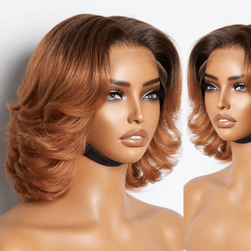 Perruque Pixie Cut Boss Vibe Sans Colle Marron Ombré – Miami Hair Shop