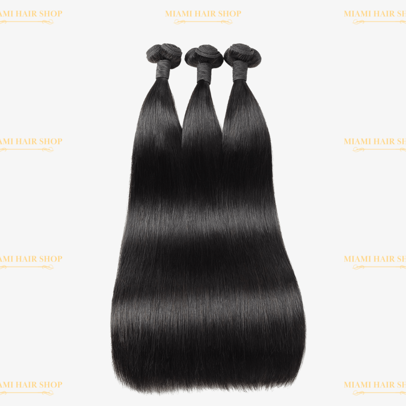 3 double drawing packets Virgin Human Hair Hair - Straight – Miami Hair ...